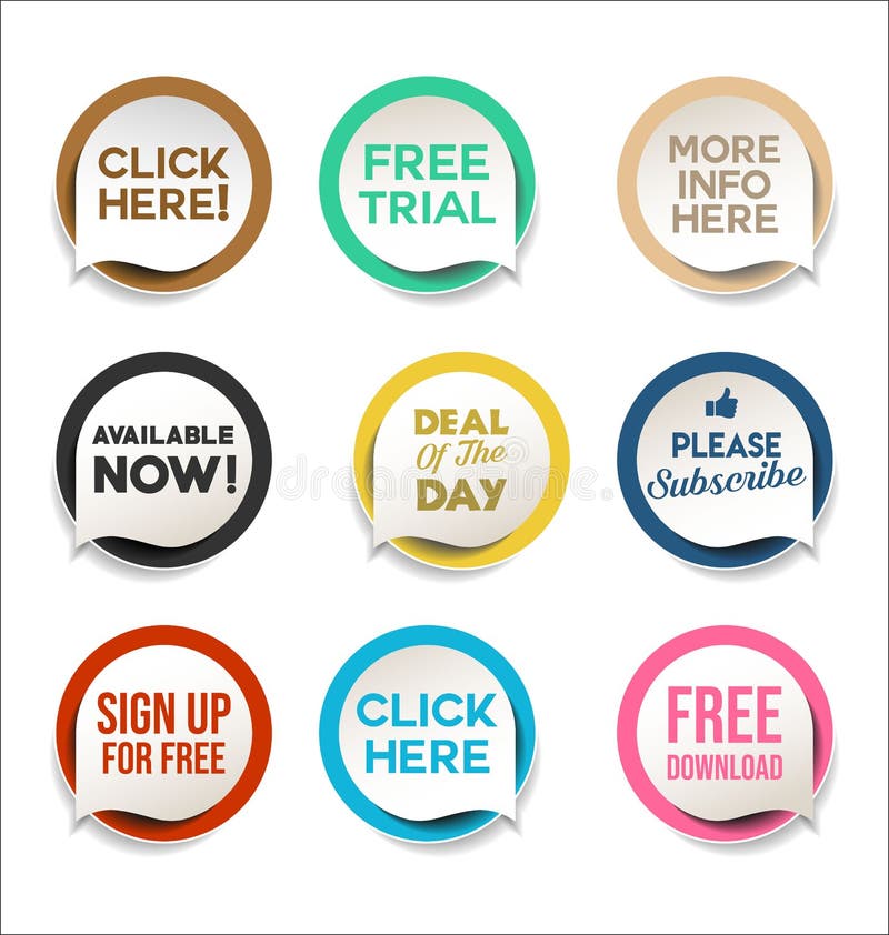 Promo stickers. stock vector. Illustration of quality - 10583617