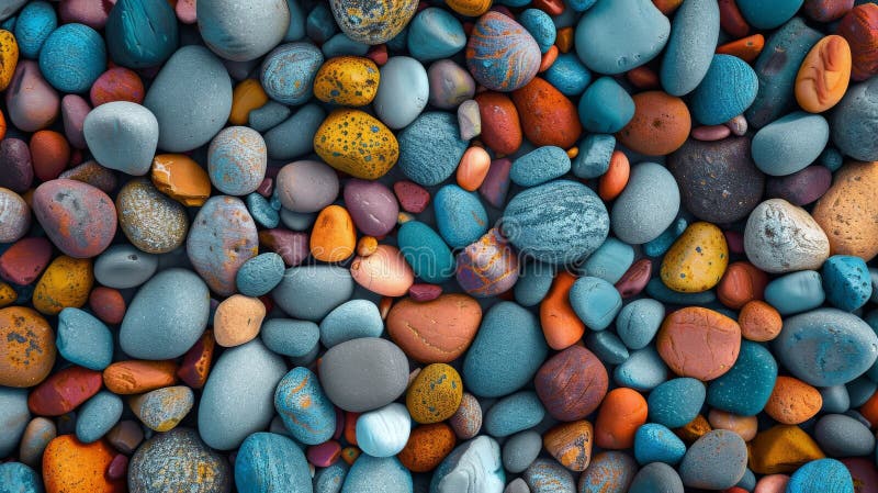 Colorful Rocks in Pile stock illustration. Illustration of rocks ...