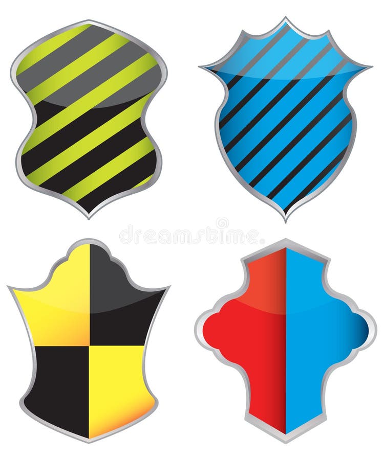 Collection of Colorful Shield Stock Vector - Illustration of defense ...