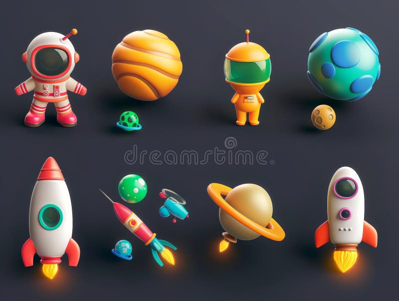 Space Exploration Set stock image. Image of astronomy - 311481803