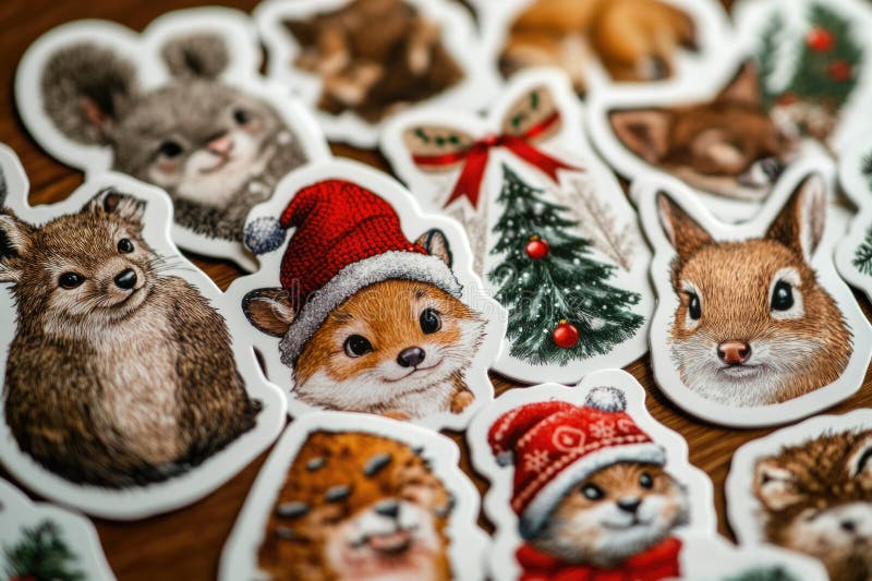 A Collection of Colorful Stickers Featuring Various Animal ...