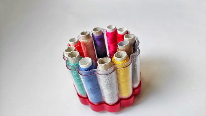 A Collection of Threads with Various Colors Stock Image - Image of ...