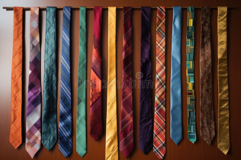 Collection of Colorful Ties Hanging Together Stock Photo - Image of ...