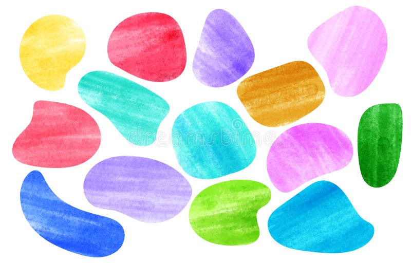 Collection of Colorful Watercolor Hand-drawn Shape Frames, Suitable for ...