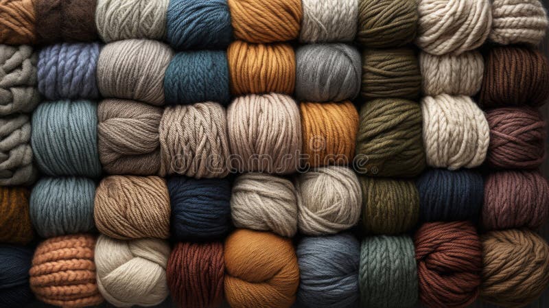 Collection of Colorful Yarn Balls Stock Illustration - Illustration of ...