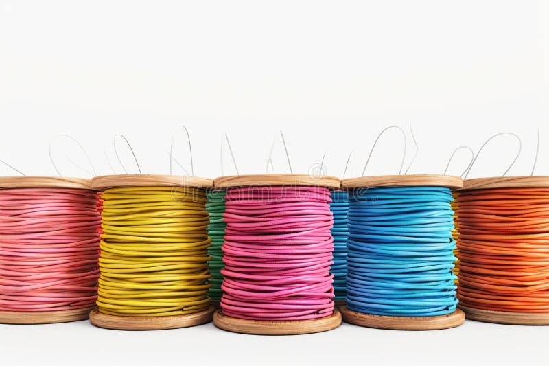 A Collection of Colorful Yarn Threads of Various Lengths and Textures ...