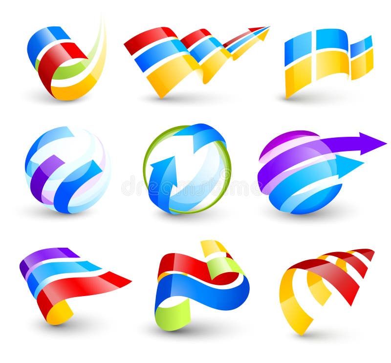 Abstract globe icons stock vector. Illustration of element - 14100083