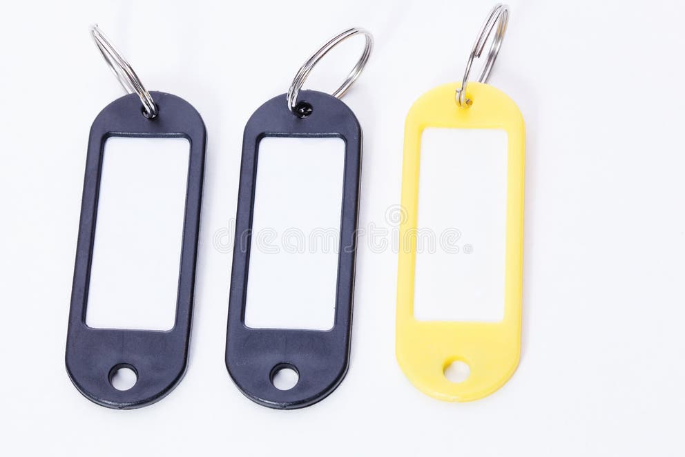 Collection of a Colourful Key Fobs. Stock Image - Image of enter, blank ...