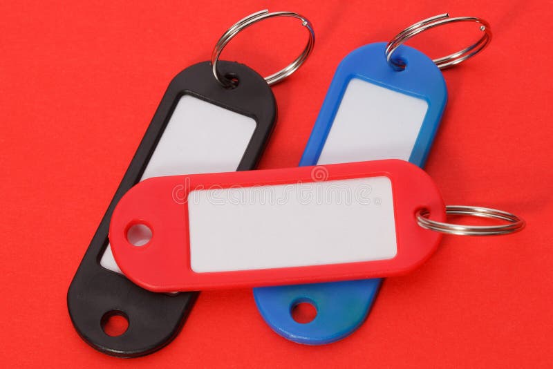 Collection of a Colourful Key Fobs. Stock Photo - Image of message ...