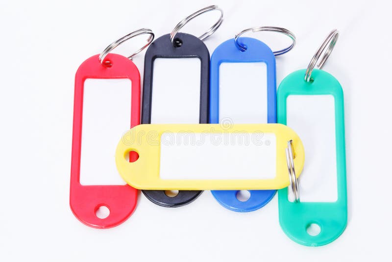 Collection of a Colourful Key Fobs. Stock Photo - Image of doorknob ...