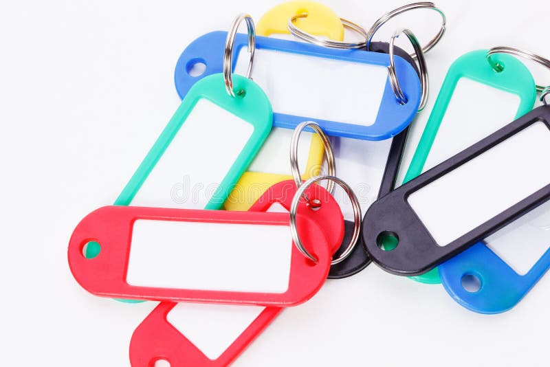 Collection of a Colourful Key Fobs. Stock Image - Image of collection ...