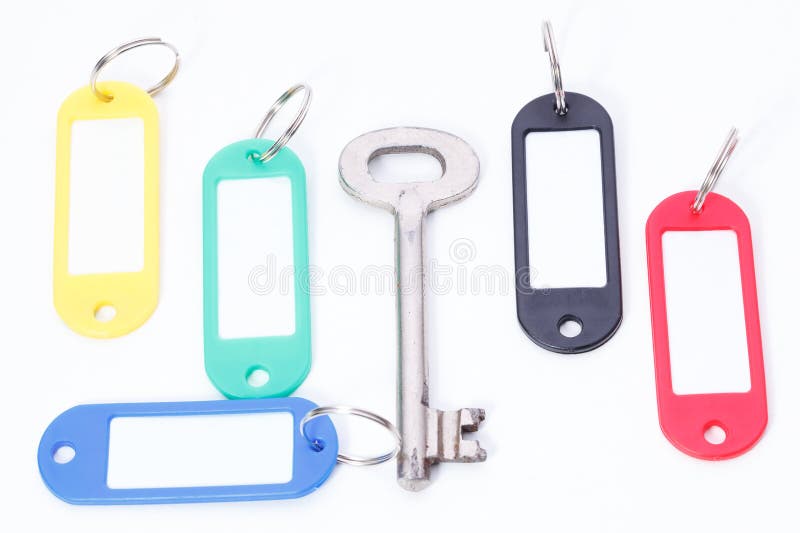 Collection of a Colourful Key Fobs. Stock Photo - Image of hole ...