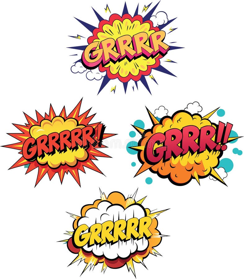 Comic Book Word Bubbles Stock Illustrations – 1,462 Comic Book Word ...