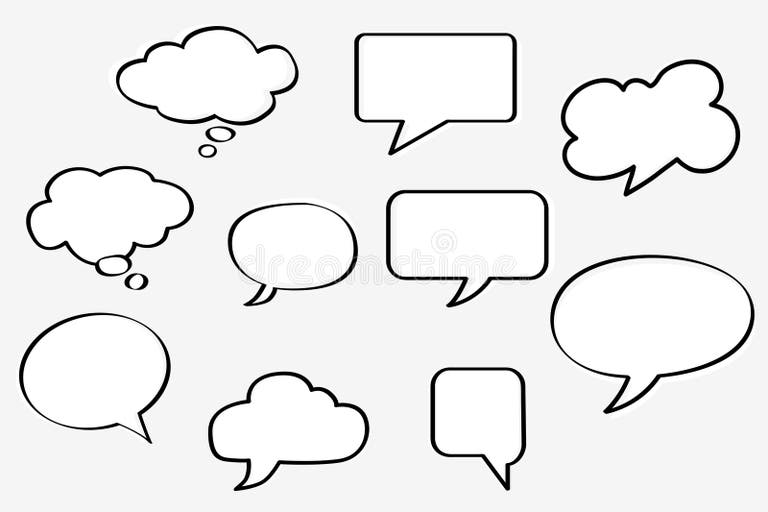 Collection of Comic Book Scene Template. Blank White Dialog Window ...