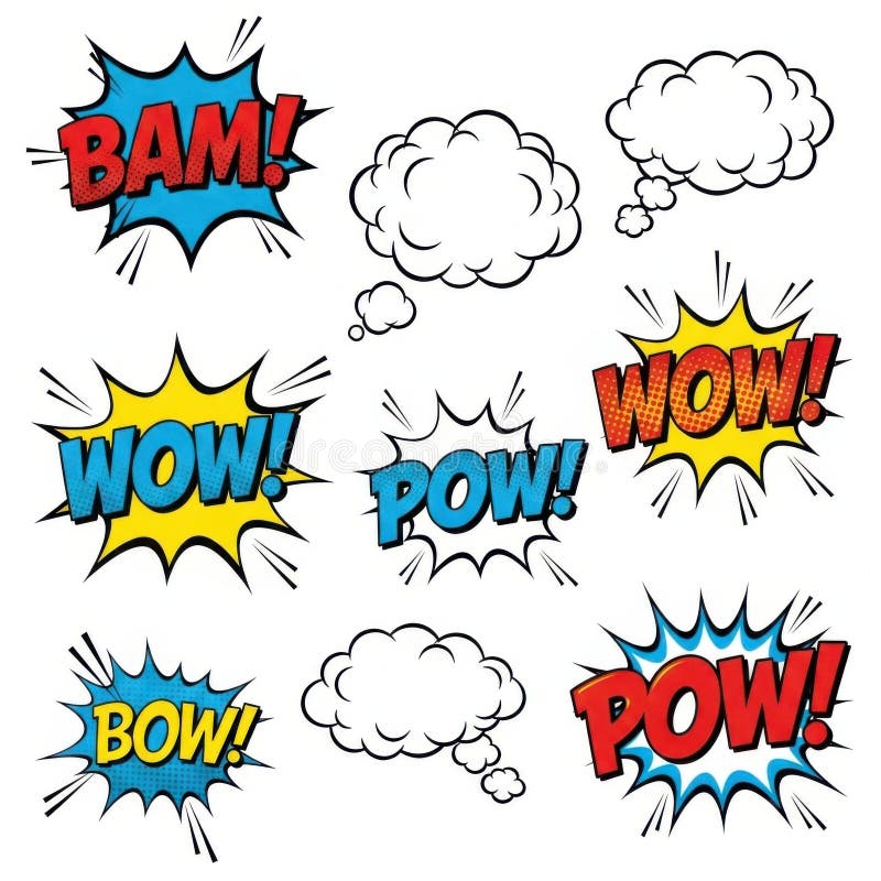 Comic Speech Bubbles White Background Stock Illustrations – 11,741 ...