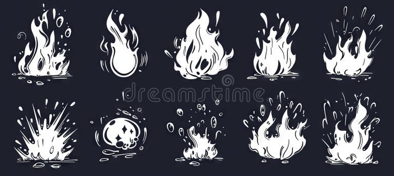 A Collection of Comic Cartoon Boom Speed Effects, Highlighting ...