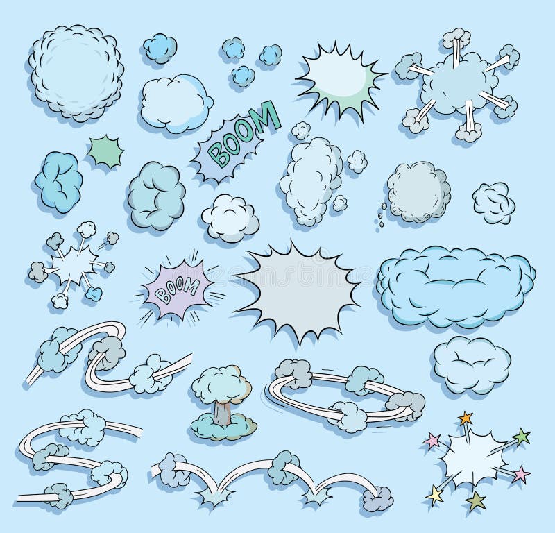 Collection of Comic Icons. Vector Illustration. Stock Vector ...