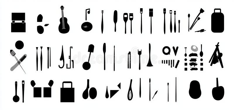 A Collection Comprising 49 Art and Entertainment Icons. these Icons are ...