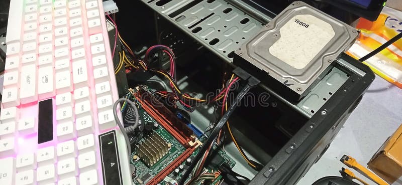 Collection of Computer Components Under Repair Stock Image - Image of ...