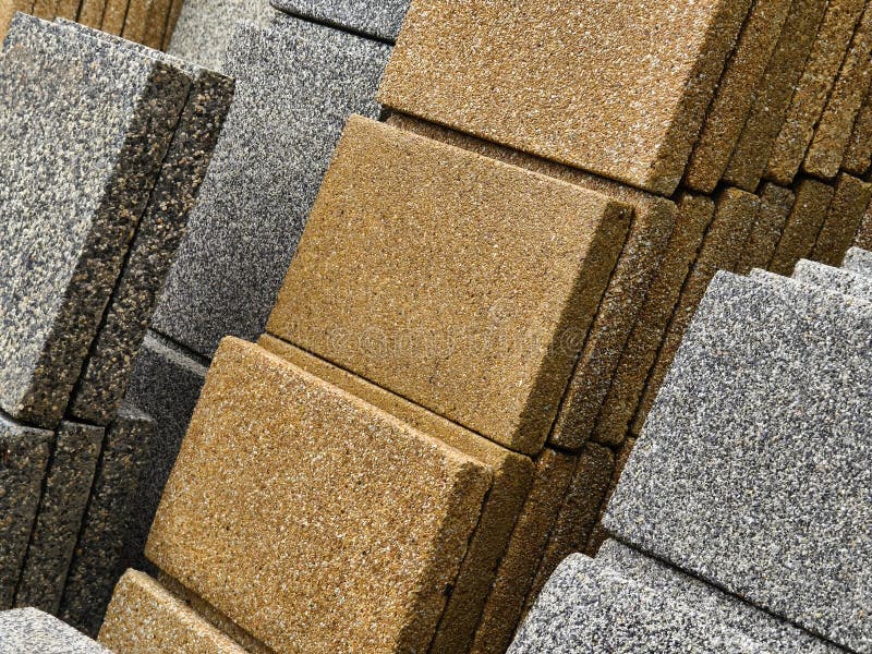 A Collection of Concrete Tile is Arranged on One Another Stock Photo ...