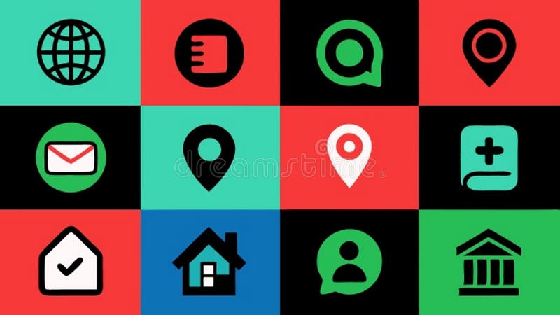 Collection of Connect Icons.Contact Us Icon Set.Contact and ...