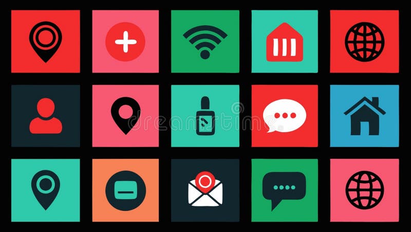 Collection of Connect Icons.Contact Us Icon Set.Contact and ...