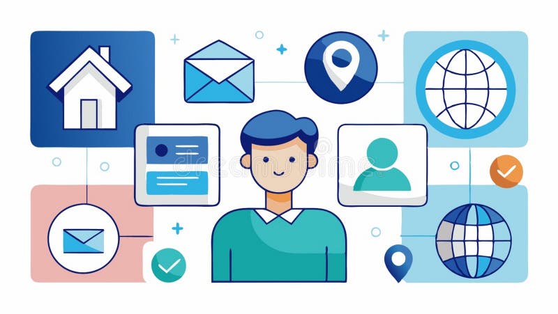 Collection of Connect Icons.Contact Us Icon Set.Contact and ...