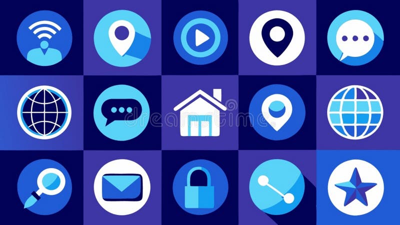 Collection of Connect Icons.Contact Us Icon Set.Contact and ...