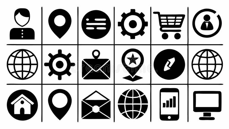 Collection of Connect Icons.Contact Us Icon Set.Contact and ...