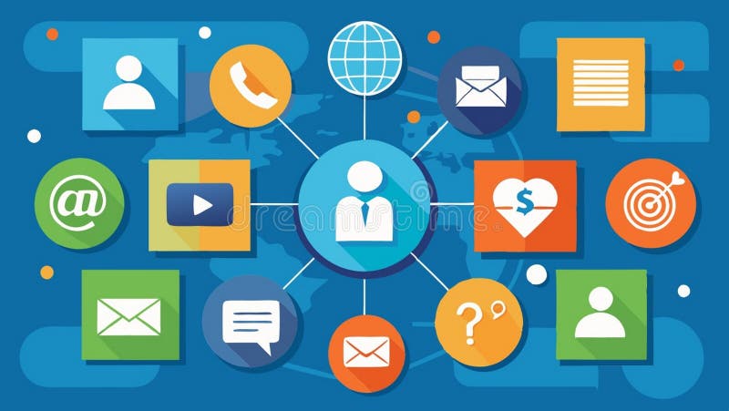 Collection of Connect Icons.Contact Us Icon Set.Contact and ...