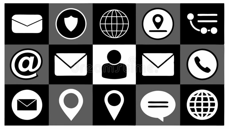 Collection of Connect Icons.Contact Us Icon Set.Contact and ...