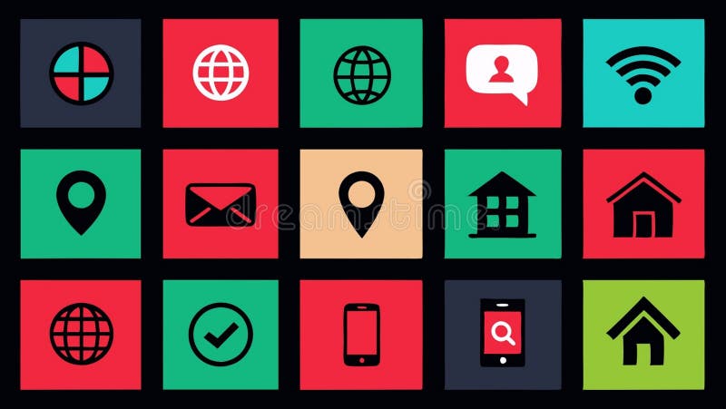 Collection of Connect Icons.Contact Us Icon Set.Contact and ...