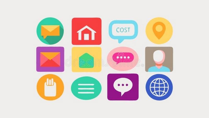 Collection of Connect Icons.Contact Us Icon Set.Contact and ...