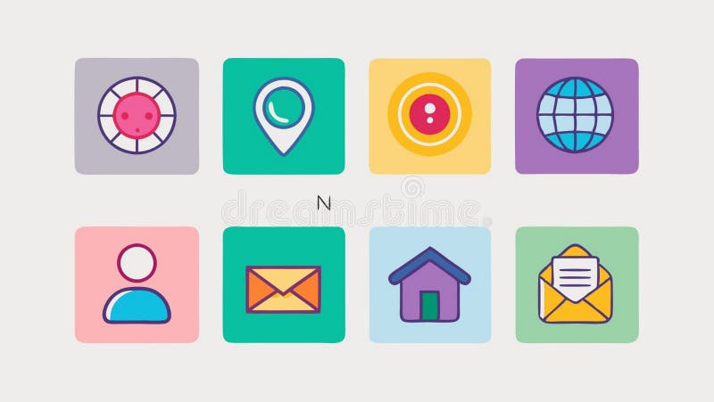 Collection of Connect Icons.Contact Us Icon Set.Contact and ...