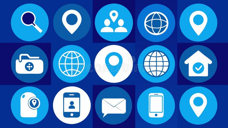 Collection of Connect Icons.Contact Us Icon Set.Contact and ...