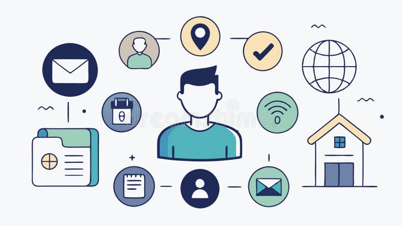 Collection of Connect Icons.Contact Us Icon Set.Contact and ...