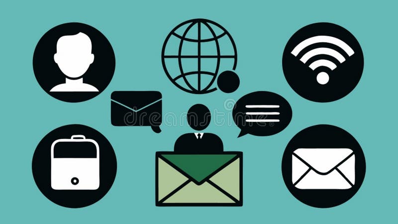 Collection of Connect Icons.Contact Us Icon Set.Contact and ...