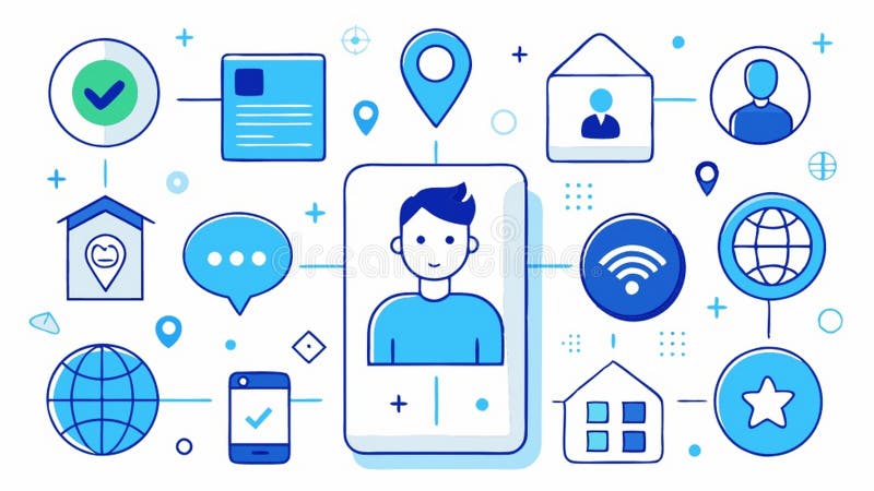 Collection of Connect Icons.Contact Us Icon Set.Contact and ...