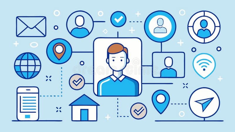 Collection of Connect Icons.Contact Us Icon Set.Contact and ...