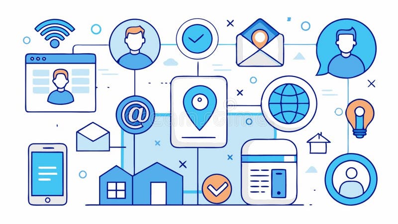 Collection of Connect Icons.Contact Us Icon Set.Contact and ...