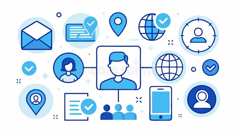 Collection of Connect Icons.Contact Us Icon Set.Contact and ...