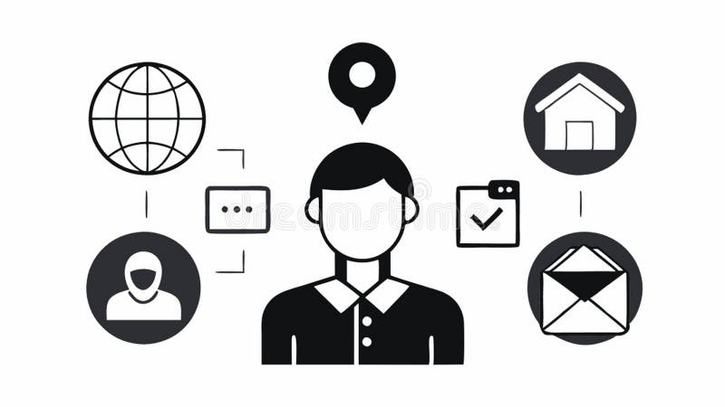 Collection of Connect Icons.Contact Us Icon Set.Contact and ...