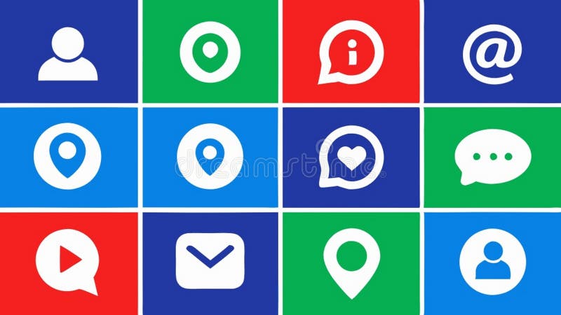 Collection of Connect Icons.Contact Us Icon Set.Contact and ...