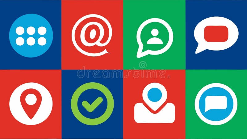 Collection of Connect Icons.Contact Us Icon Set.Contact and ...