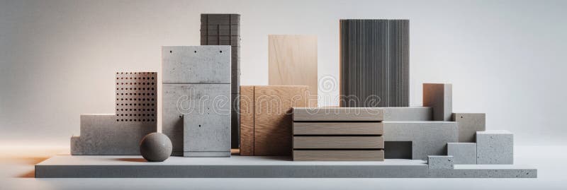 Collection of Construction Materials Arranged Creatively Showcasing ...