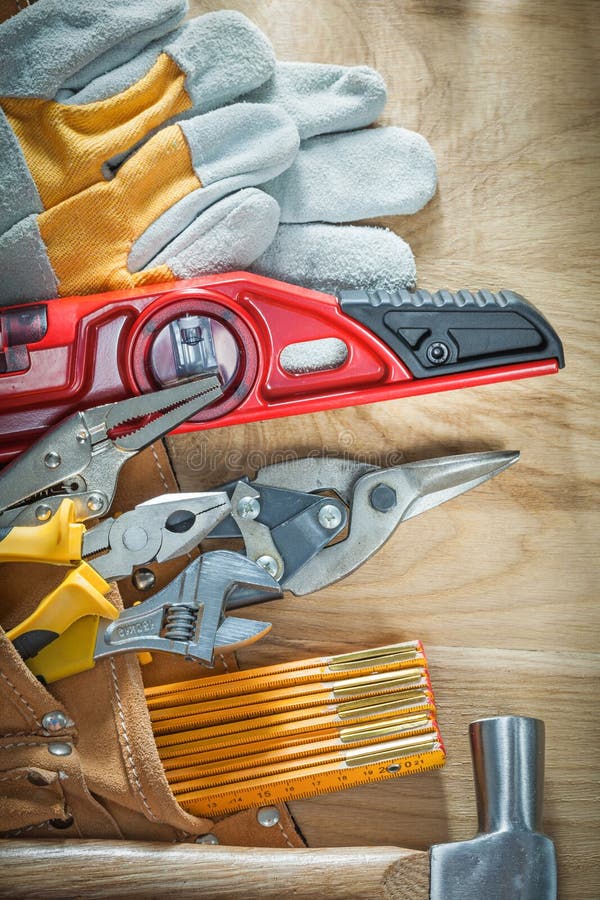 Collection of Construction Tooling in Leather Building Belt on W Stock ...