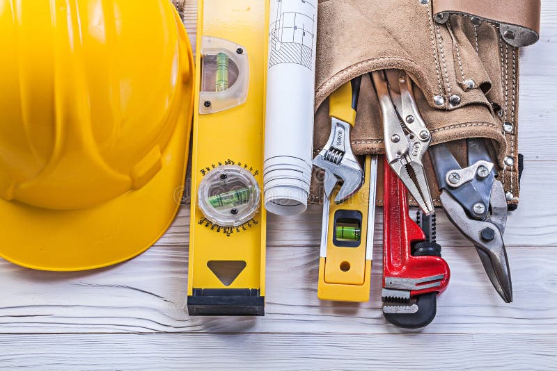 Collection of Construction Tooling Leather Tool Belt Blueprints Stock ...