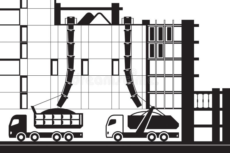 Construction Waste Reinforced Concrete Blocks and Rusty Fittings ...