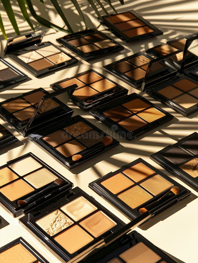 A Collection of Contouring Palettes and Highlighters Arranged on a ...