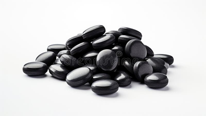 Pile of Black and White Rocks on White Background Stock Illustration ...